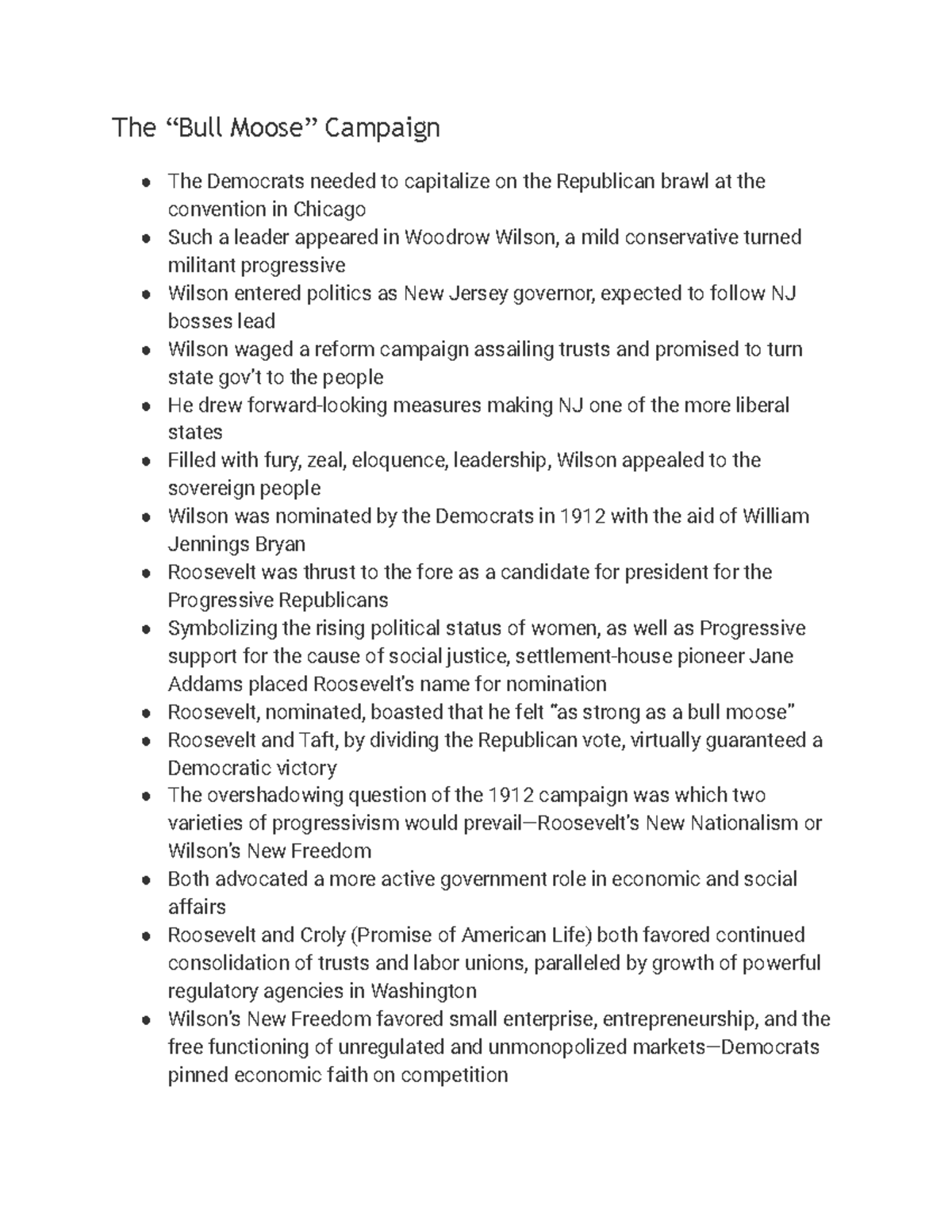 Chapter 30 Wilsonian Progressivism at Home and Abroad, 1912-1916 - The ...