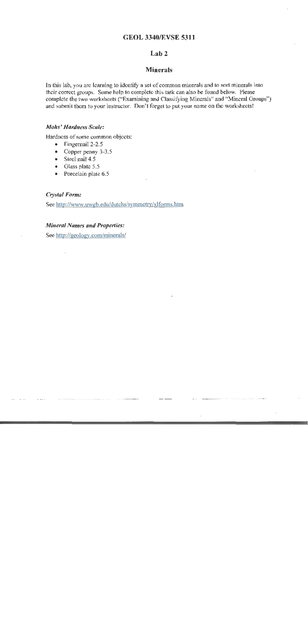 2212-GEOL-3340-012 FG 03.04.2021 Lab 2 - GEOL 3340 - Studocu