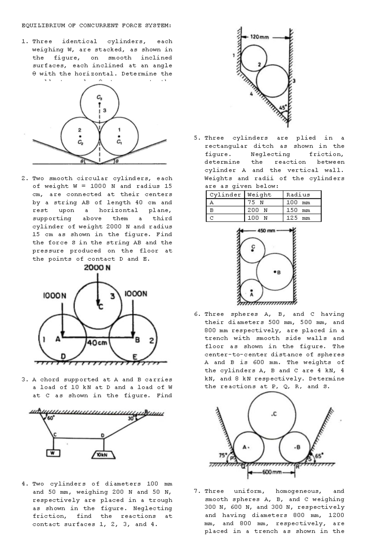 Plate - Equilibrium OF Concurrent Force System - EQUILIBRIUM OF ...