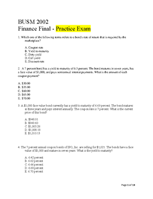 BUSM 2002 Practice EXAM 1 - KEY - BUSM 2002 Midterm Practice Exam - KEY ...