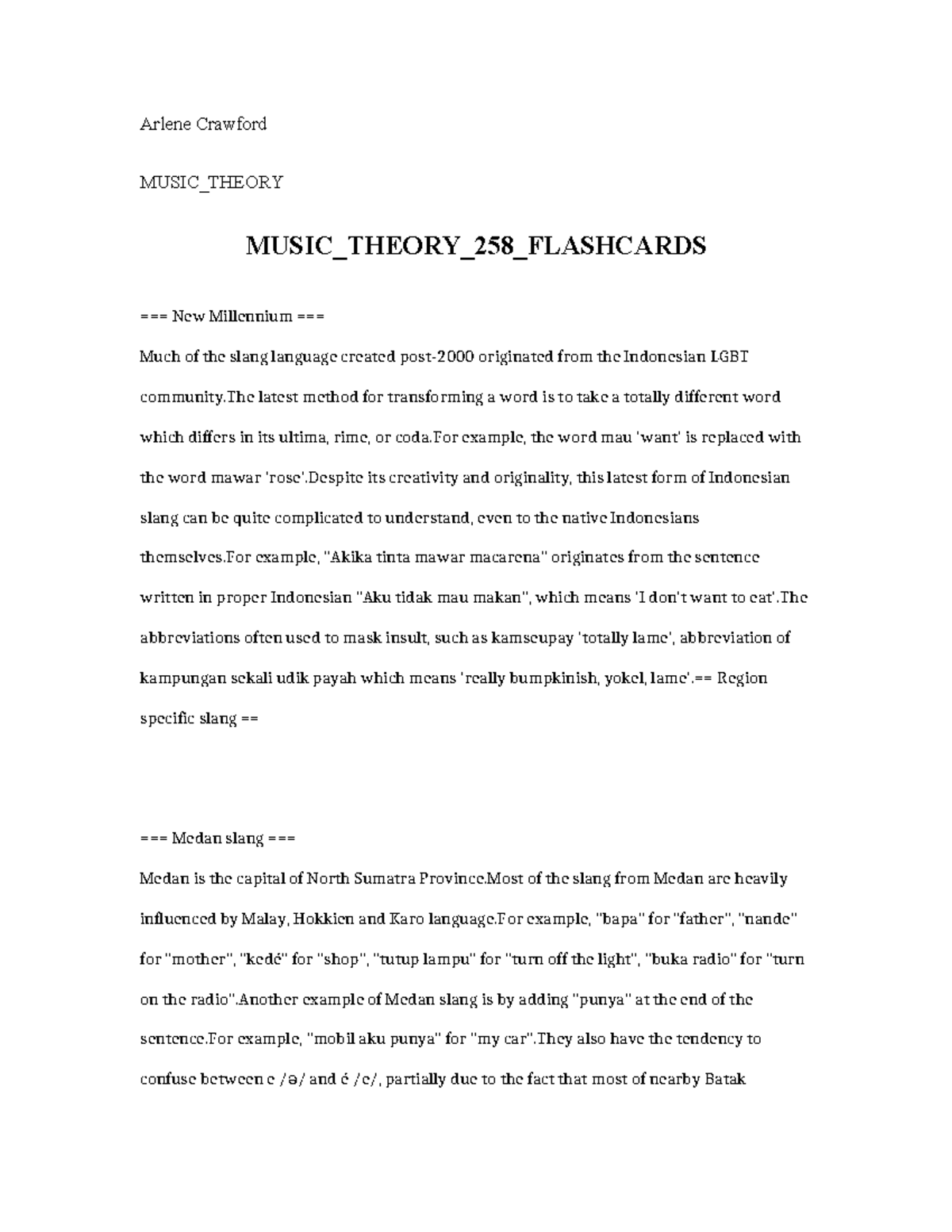 Music Theory 258 Flashcards - Arlene Crawford MUSIC_THEORY MUSIC_THEORY ...