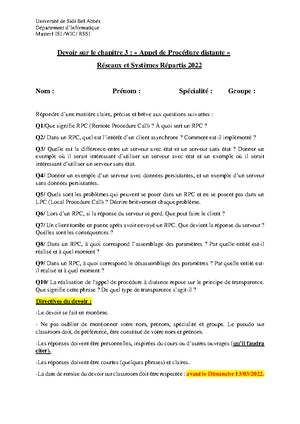 Rapport UDP 03 par dr belkhodja - Nom & Prénom : ELAHMAR Manel Spécialité : ISI Groupe : 01 ...