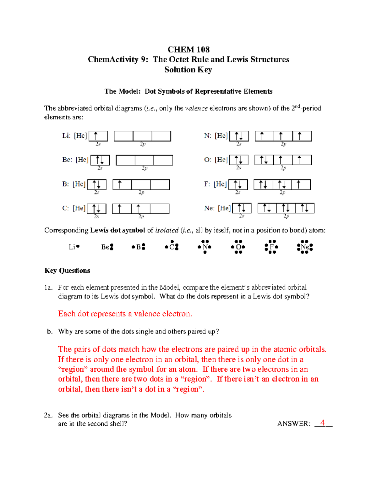 Octet Rule And Lewis Structure