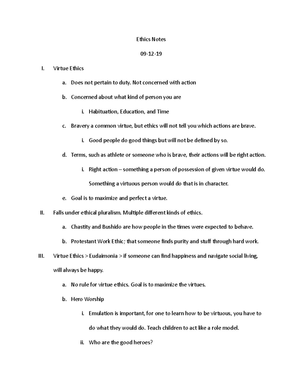 Ethics Notes: Virtue Ethics Aristotle and Justice - Studocu