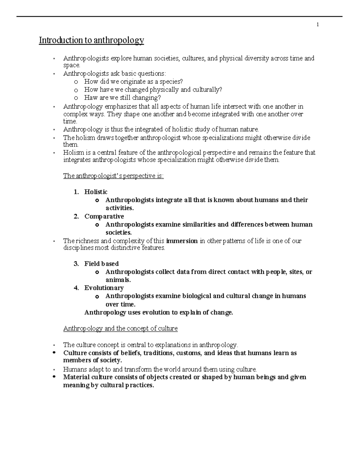 Introduction to anthropology - Introduction to anthropology ...