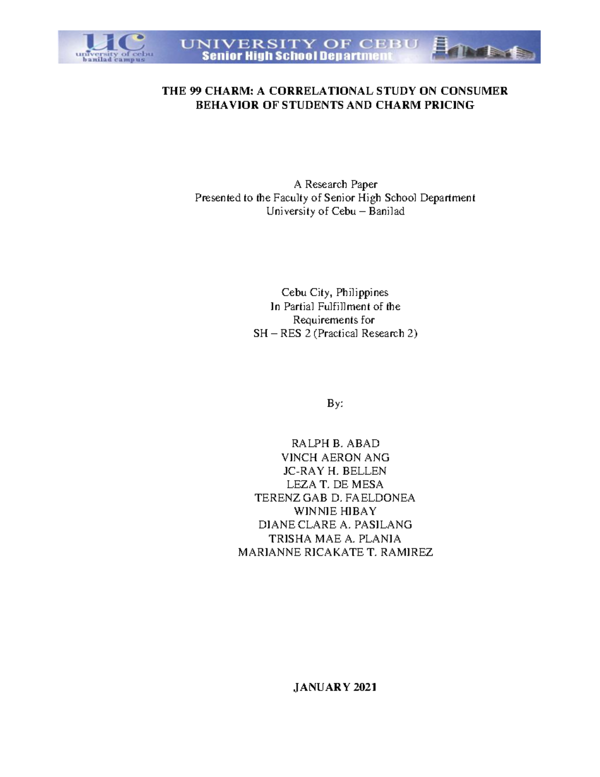 ABM 12 2B Hope - Group 2 - A Research Paper Presented to the Faculty of ...