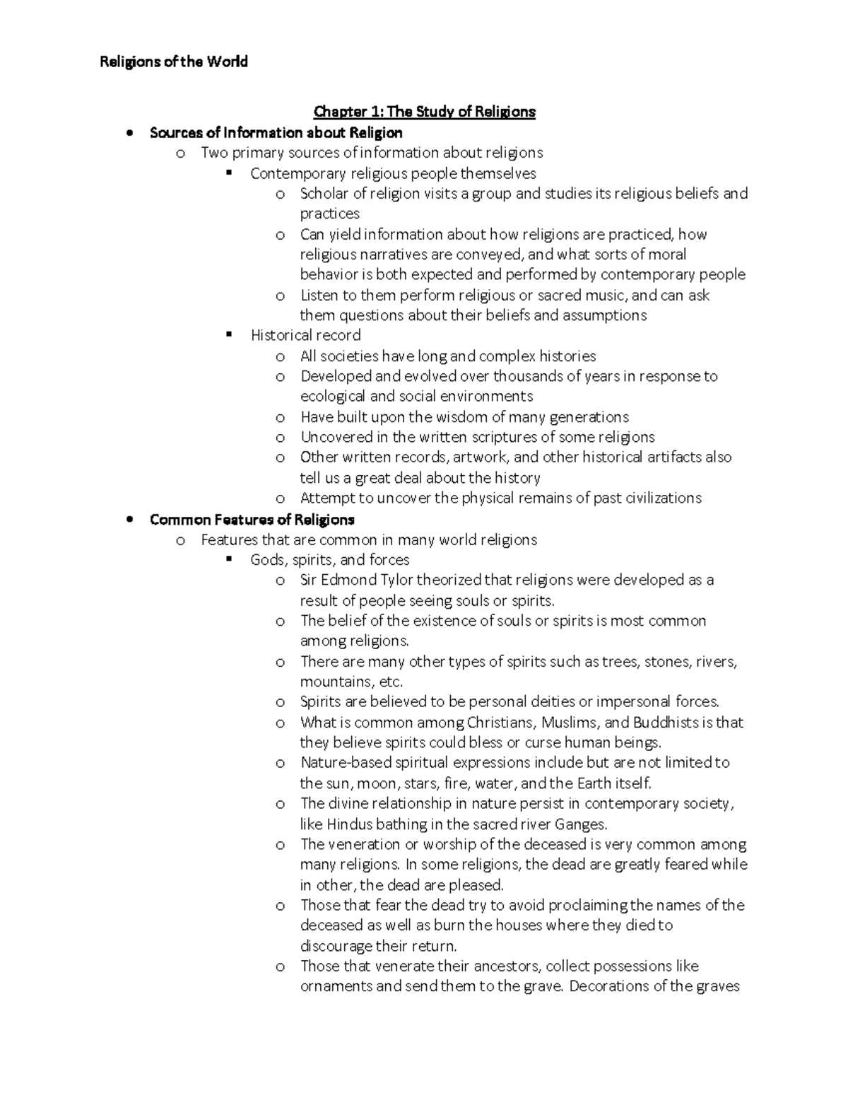 Religions of the World Chp 1 - Religions of the World Chapter 1 : The ...