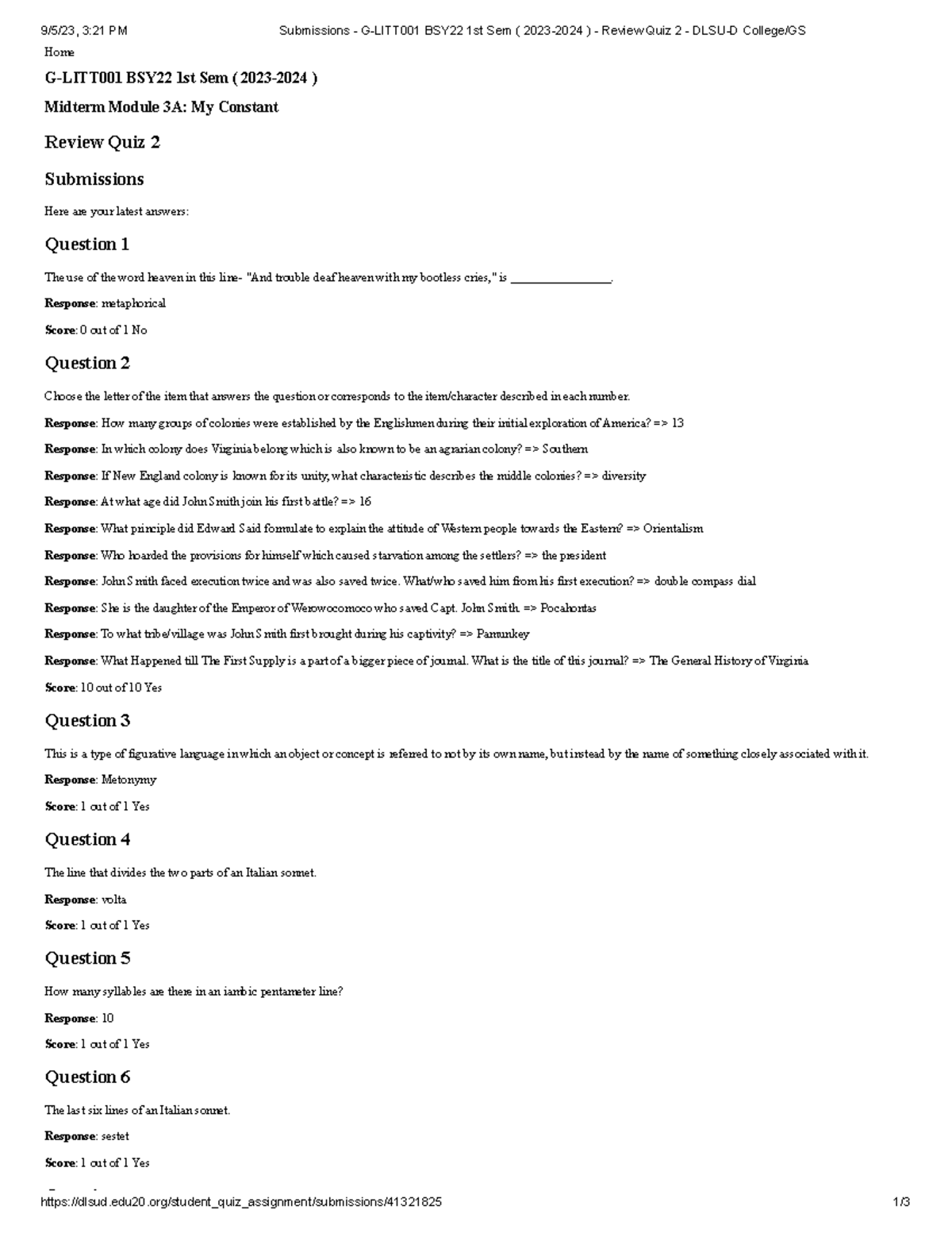 G-LITT001 BSY22 1st Sem ( 2023-2024 ) - Review Quiz 2 - DLSU-D College ...