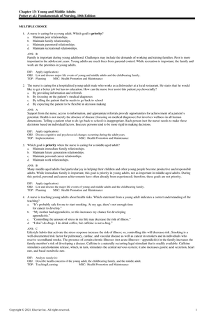 fundamentals study guide, potter and perry 10th - Chapter 11 ...