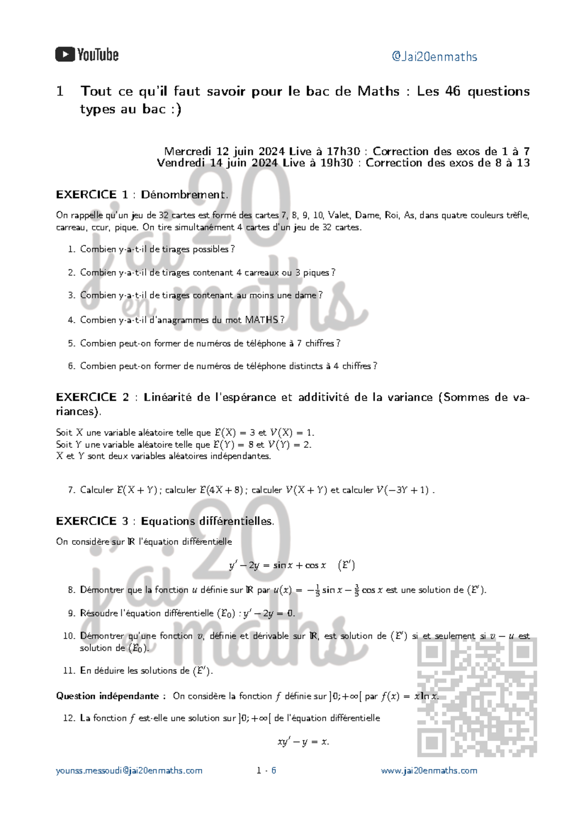 Les 40 questions types qui tombent au bac - 1 Tout ce qu’il faut savoir ...
