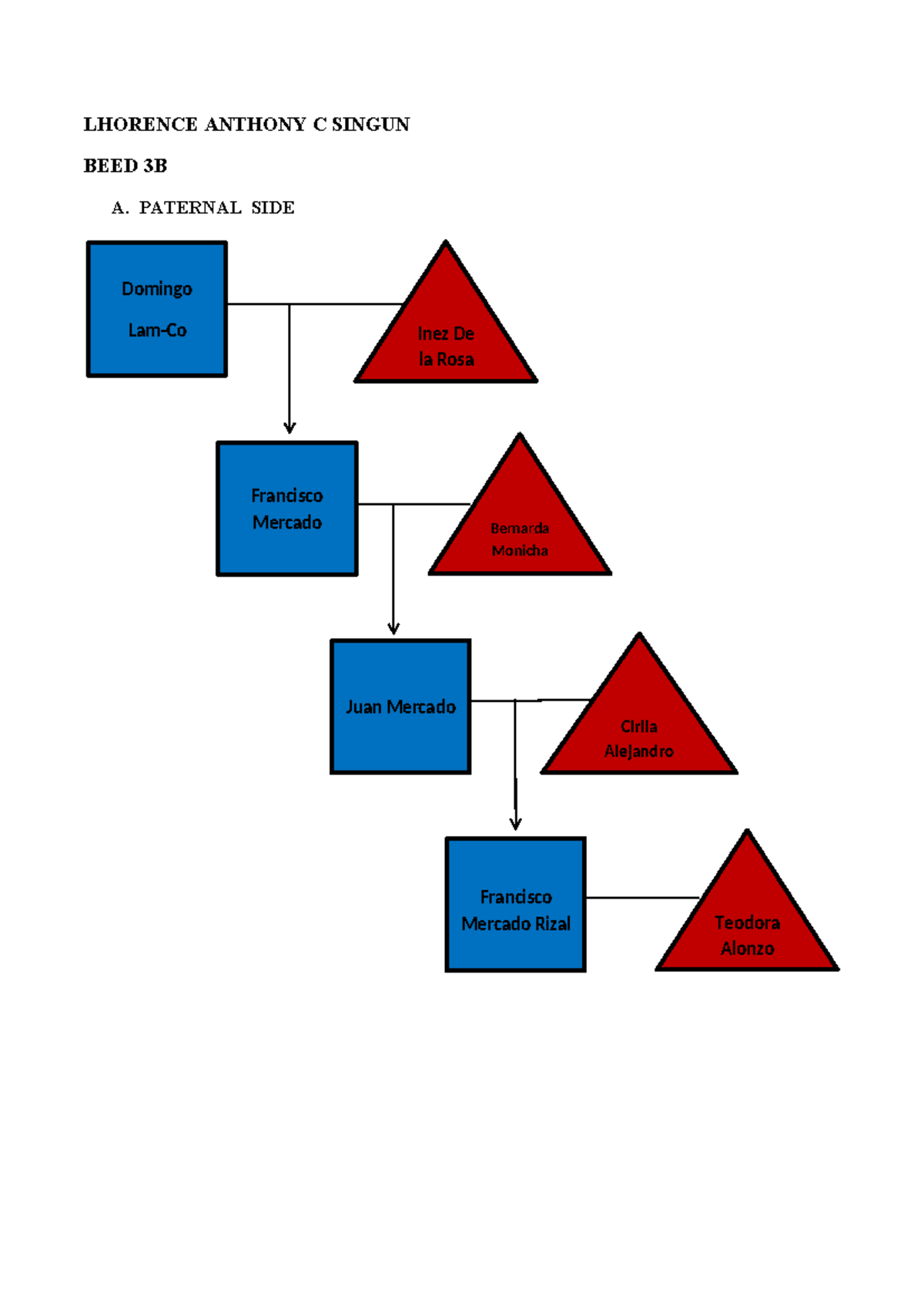 Rizal's genogram - It is all about the paternal and maternal ancestors ...