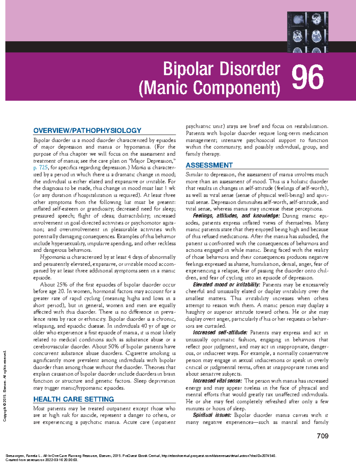 All-In-One Care Planning Resource - (96 Bipolar Disorder (Manic ...