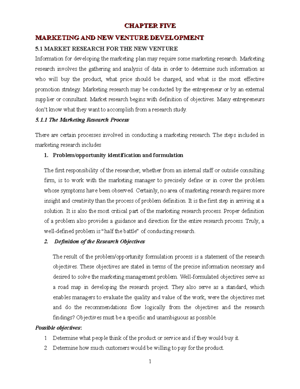 Chapter FIVE 67264 - Lectu5 - CHAPTER FIVECHAPTER FIVE MARKETING AND ...