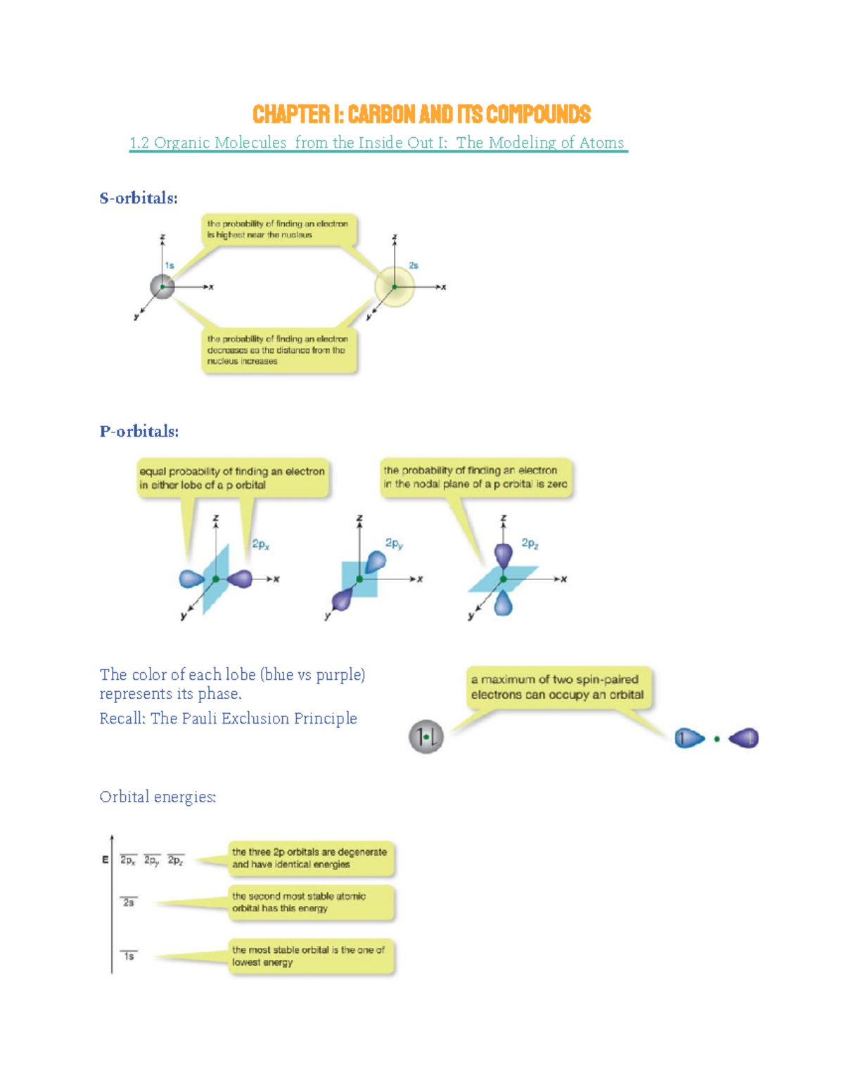 Chemistry Lecture one - Chapter 1 : Carbon and Its Compounds 1 Organic ...