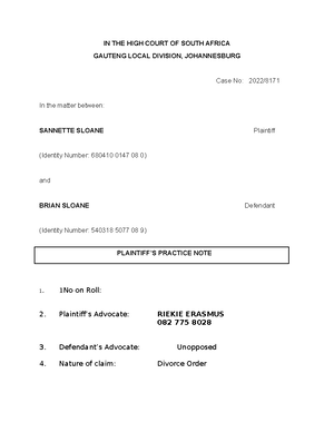 02 Delict 101 - Example of Interpretation - Delict 101 1 Requirements ...