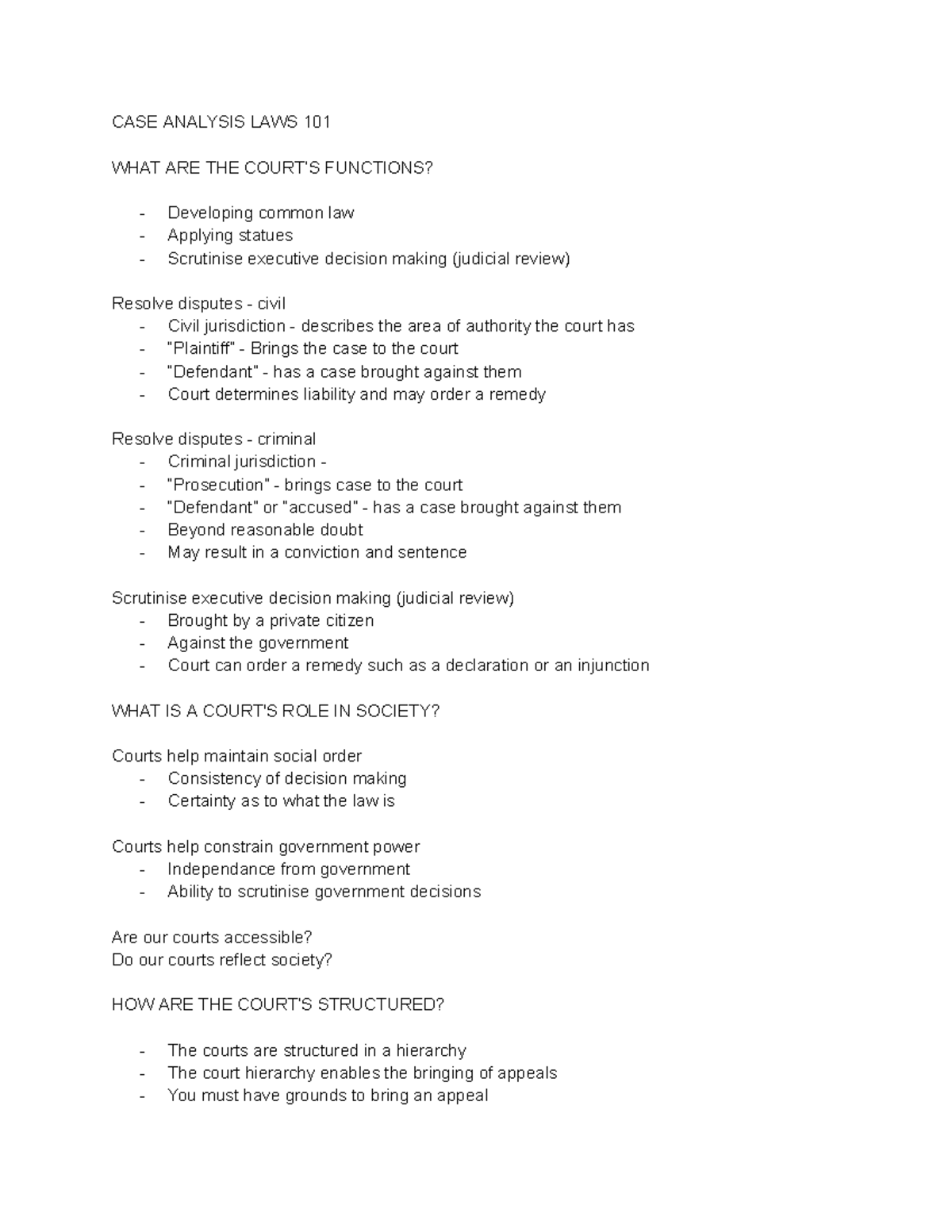 CASE Analysis LAWS 101 - CASE ANALYSIS LAWS 101 WHAT ARE THE COURT’S ...