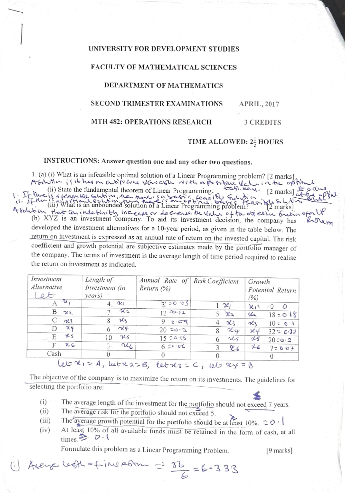Operations Research Exams 2017 - Mobile Computing - Studocu