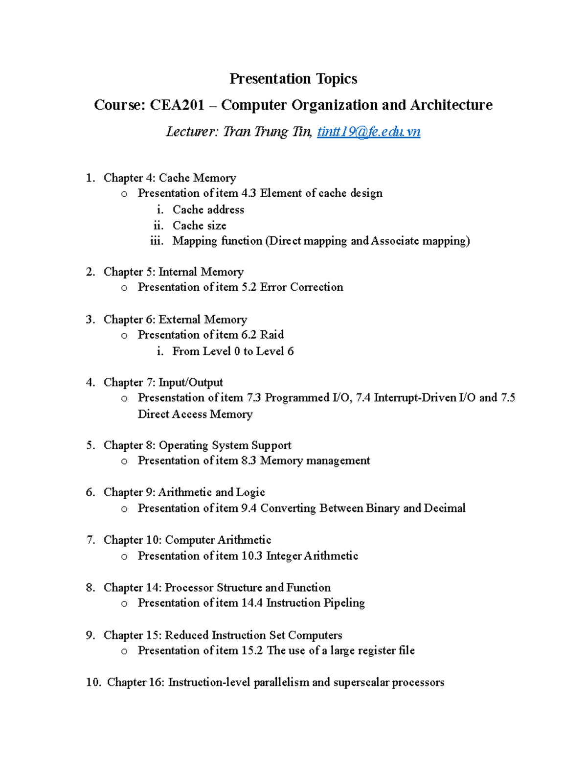 Presentation Topics SE17B04 Presentation Topics Course CEA201 presentation-topics-se17b04-presentation-topics-course-cea201