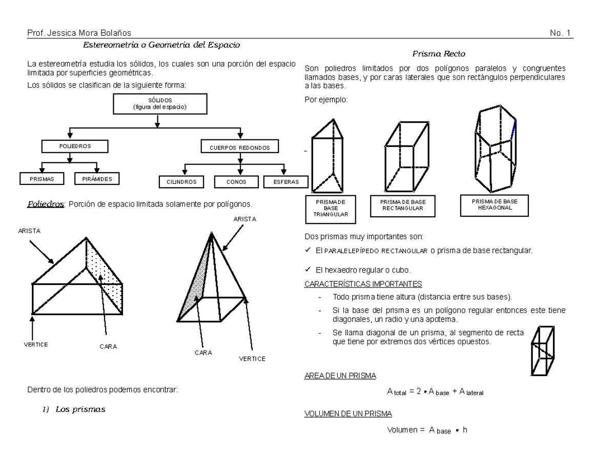 310597567- Estereometria-Resumen - SÓLIDOS (figura del espacio ...