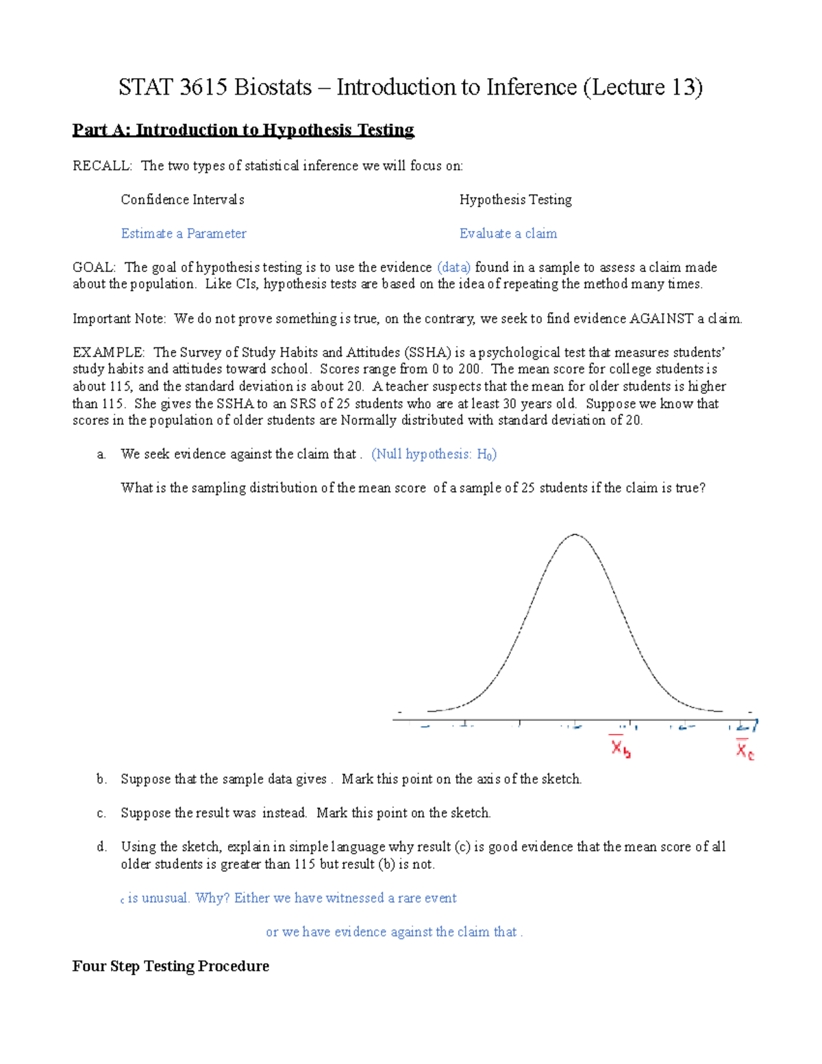 Lecture 13- Hypothesis Testing - STAT 3615 Biostats – Introduction to ...