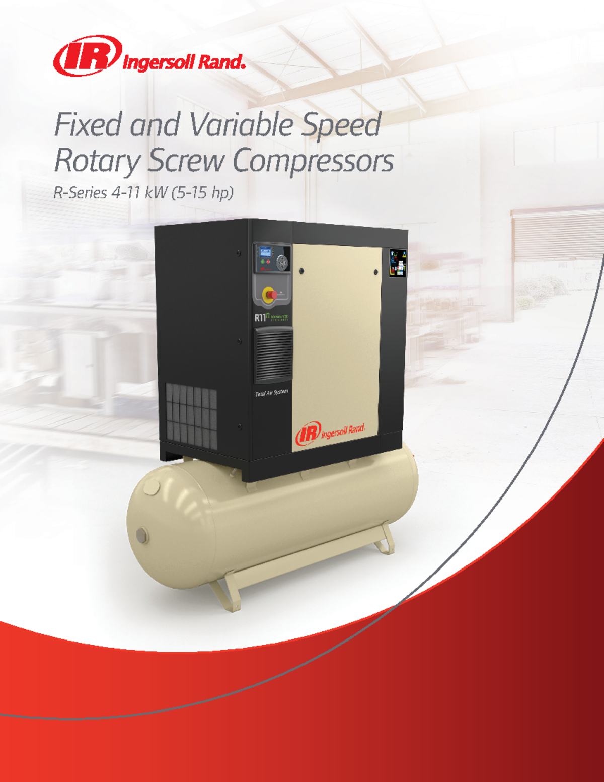 R series 411 kw oilflooded rotary screw compressors with integrated air ...