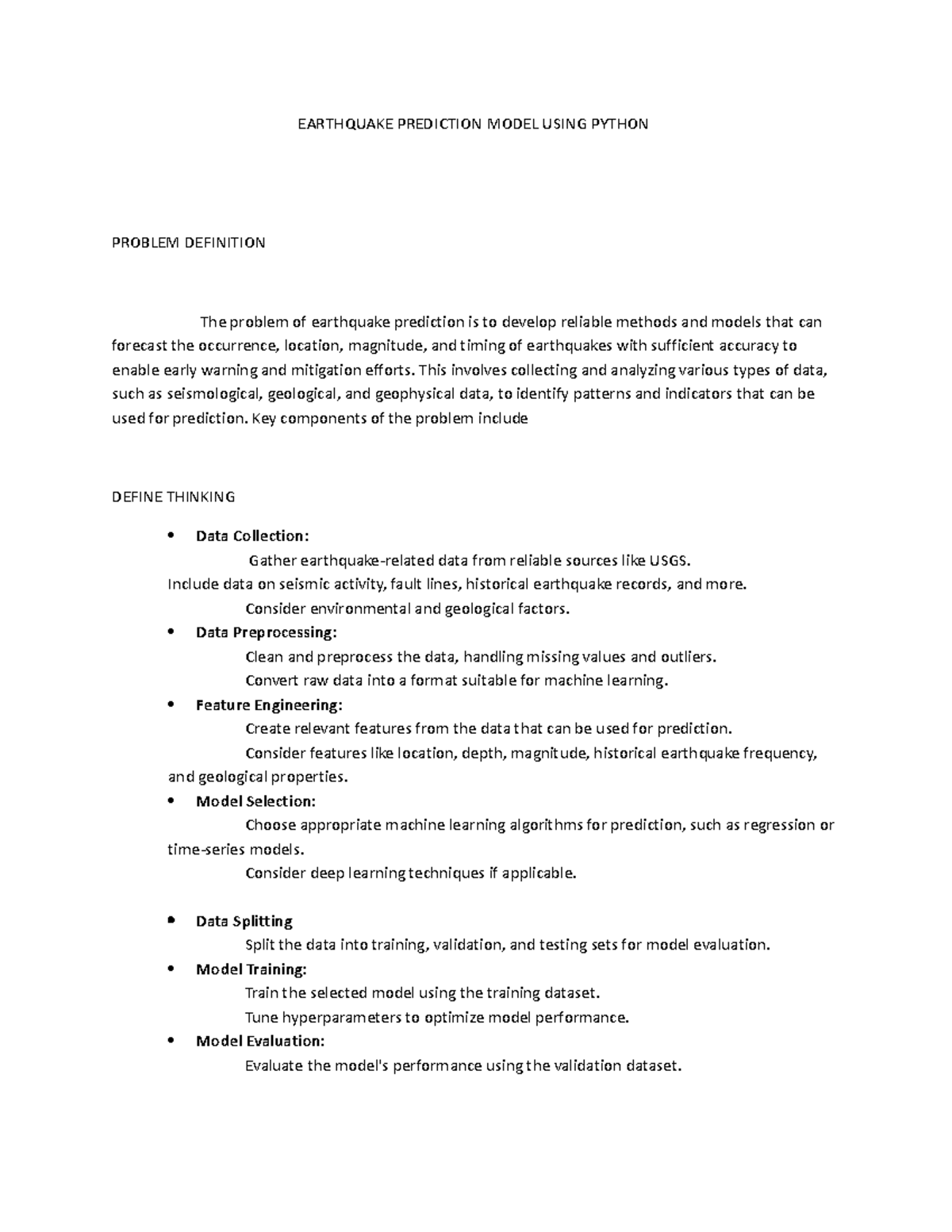 Earthquake PRED-WPS Office - EARTHQUAKE PREDICTION MODEL USING PYTHON ...