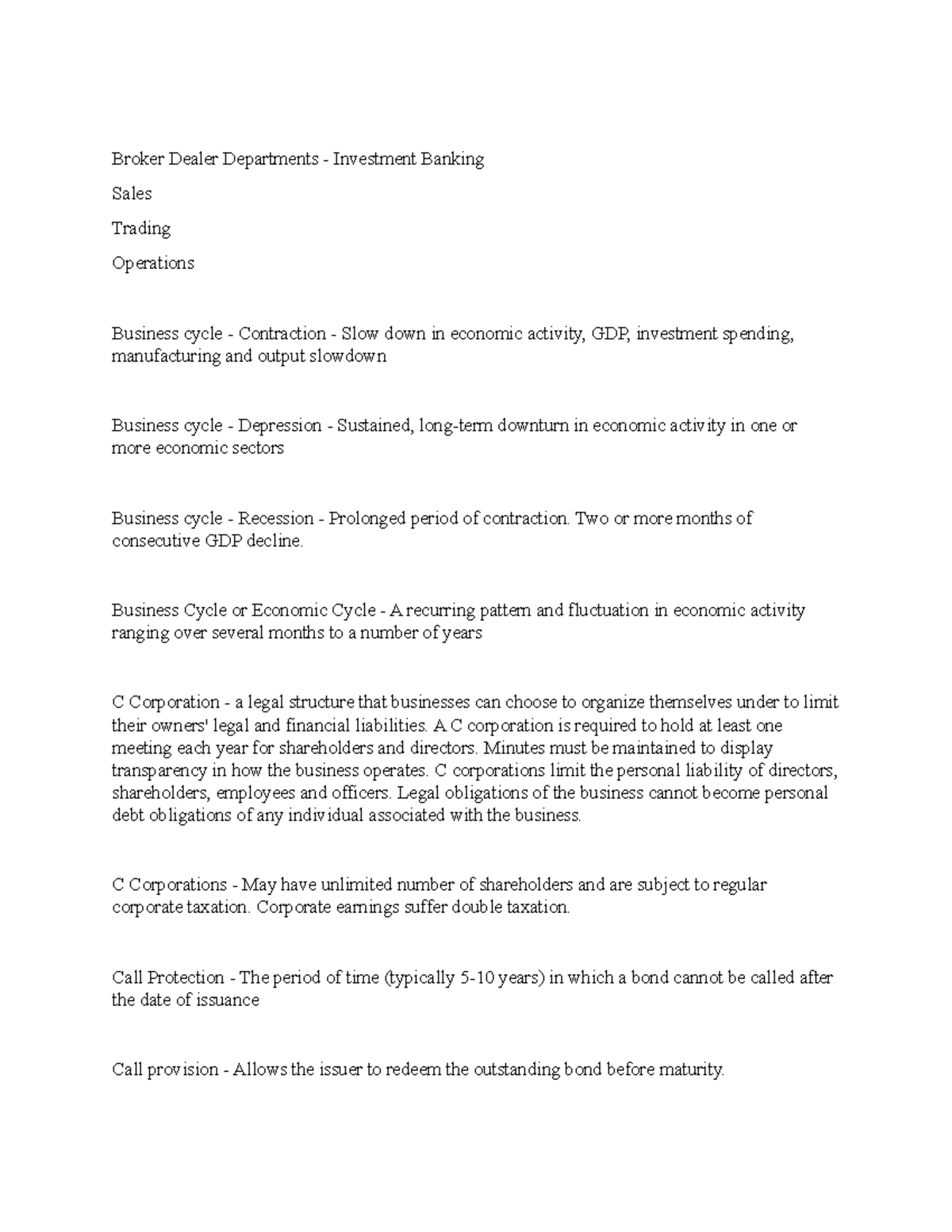 Note 31 - Series 75 - Broker Dealer Departments - Investment Banking ...
