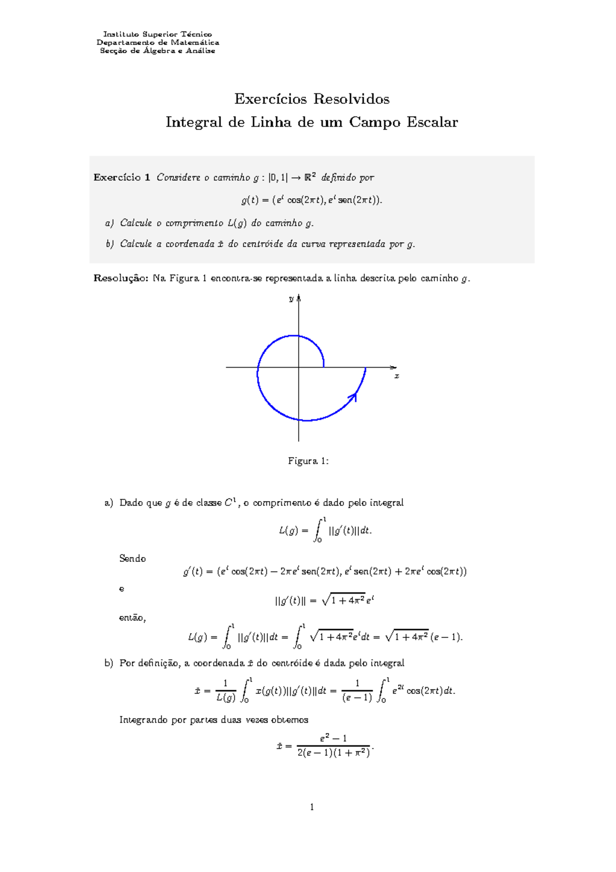 C.Integral, Exercicios Res pagintlinha-esc - Instituto Superior T ...
