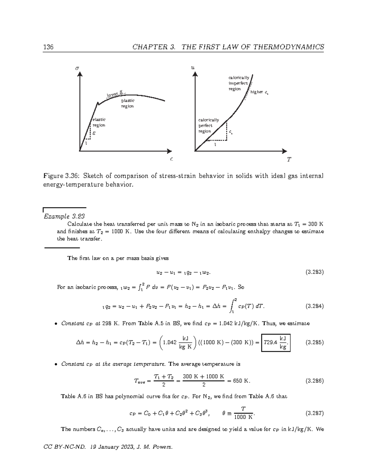 Thermodynamics Lecture 6 - 136 CHAPTER 3. THE FIRST LAW OF ...