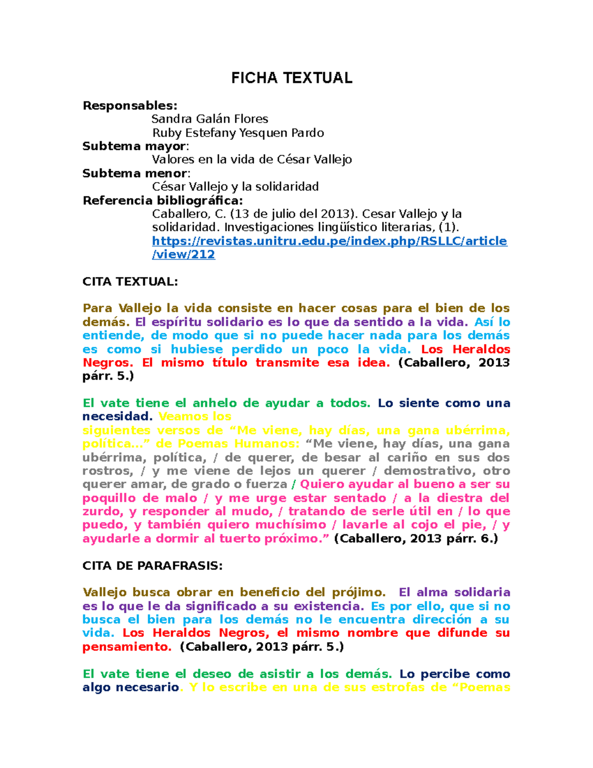 Ficha Textual - FICHA TEXTUAL Responsables: Sandra Galán Flores Ruby ...