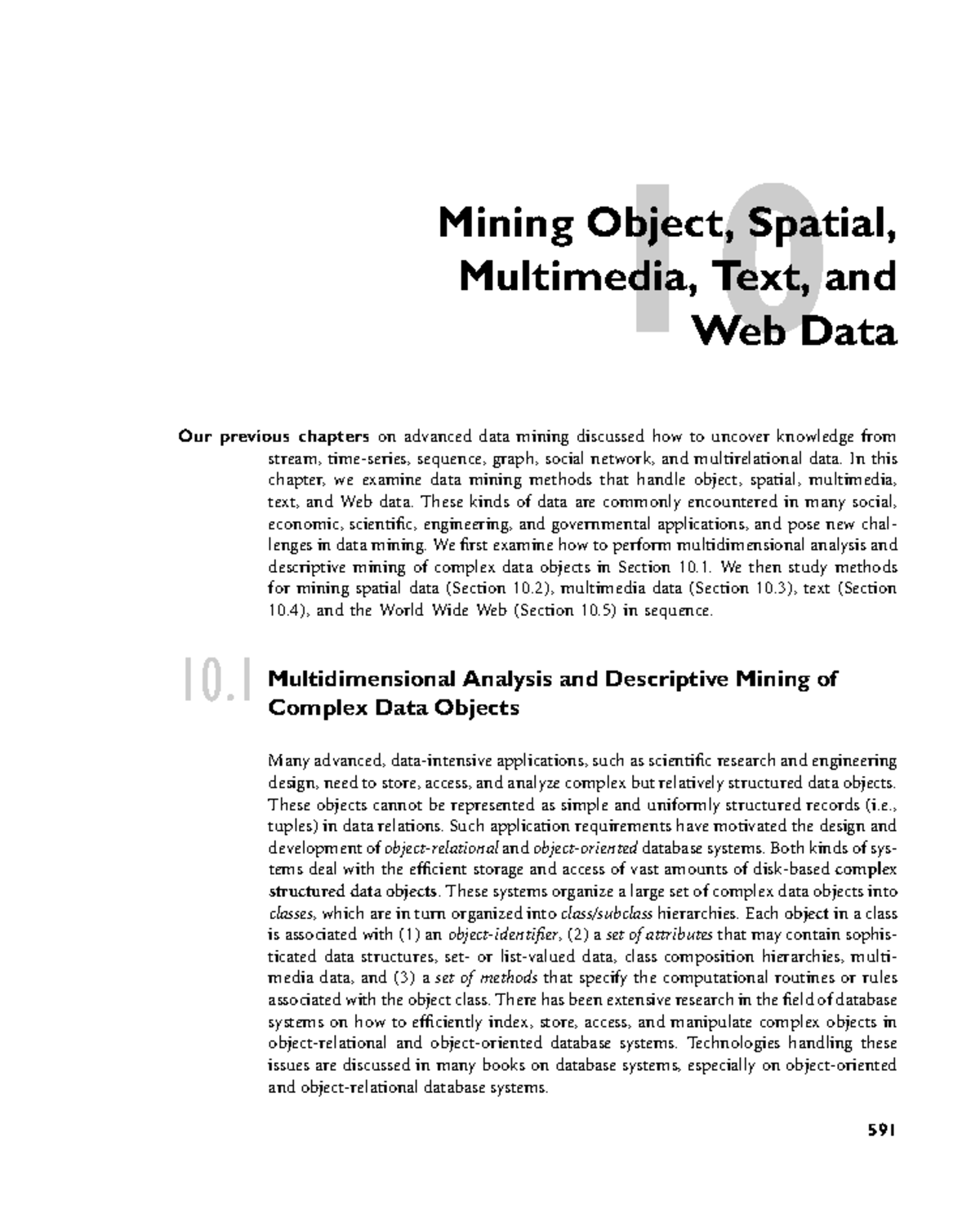 Chapter 10 Mining Object Spatial Multimedia Text And Web Data 10 Mining Object Spatial