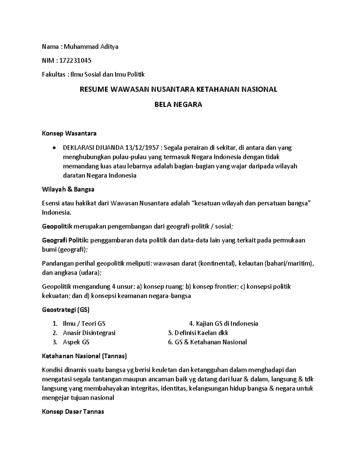 Muhammad Aditya 172231045 Fisip Administrasi Publik TM 4 - Nama ...