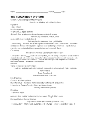 1102 midterm review - body structure and functions, human growth and ...