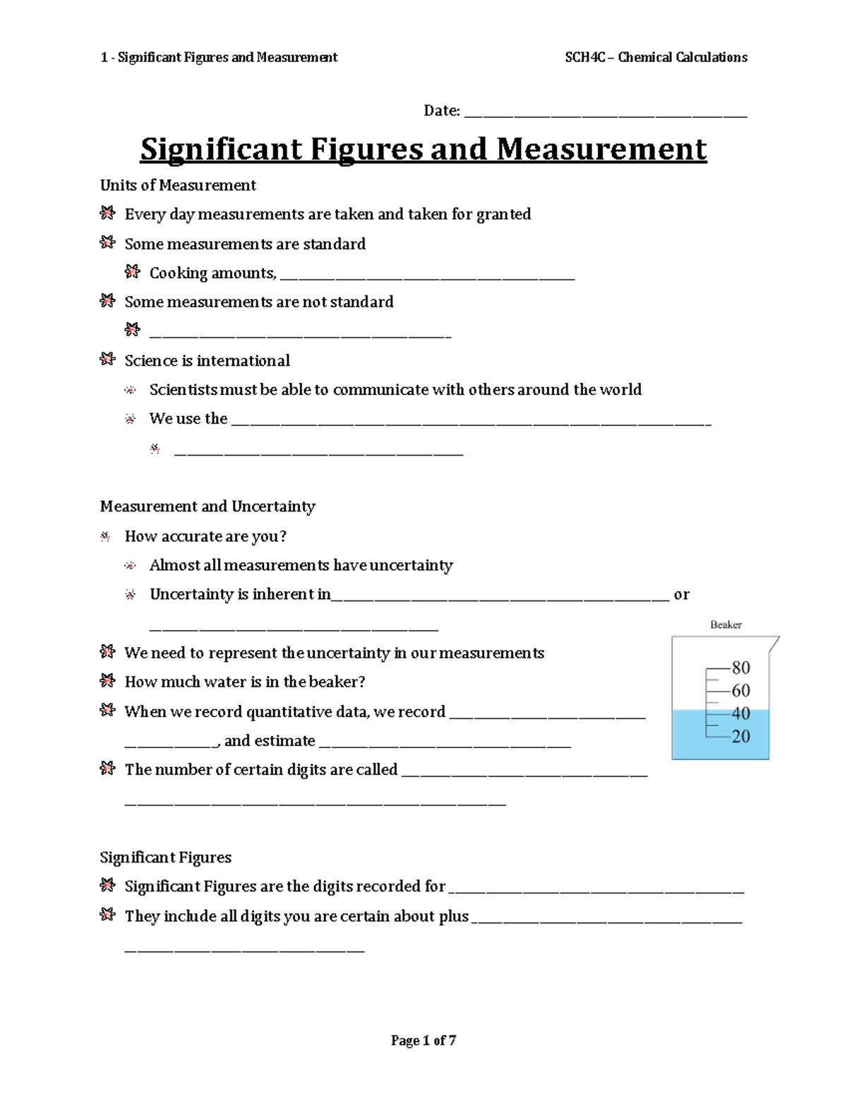01 - Significant Figures and Measurement - Date