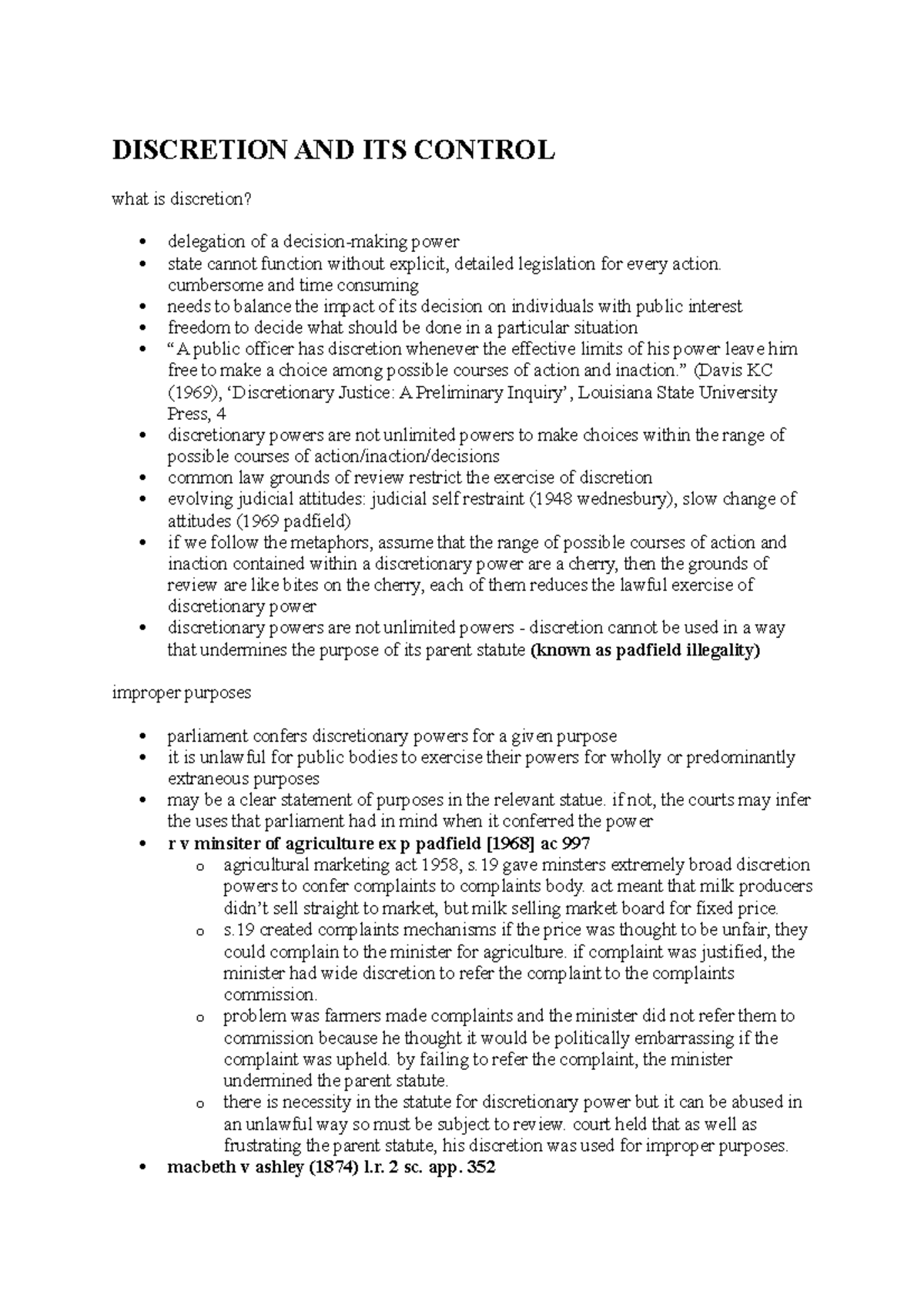 Discretion and its Control - DISCRETION AND ITS CONTROL what is ...