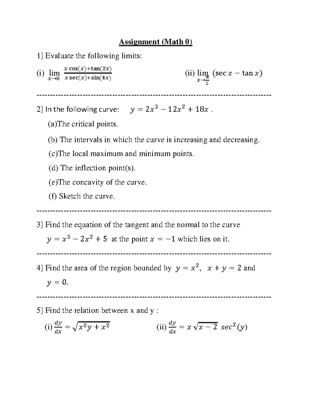 Assignment ( Math 0) - Problemario. Solución de ecuaciones lineales mediante el método de - Studocu