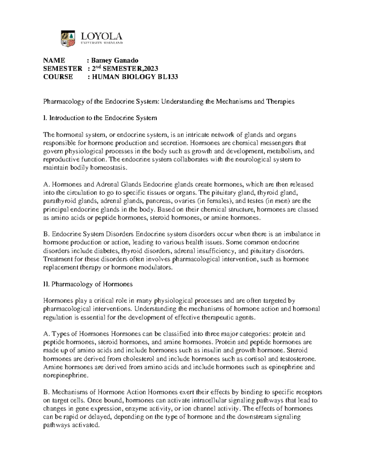 Pharmacology of the Endocrine System - Introduction to the Endocrine ...