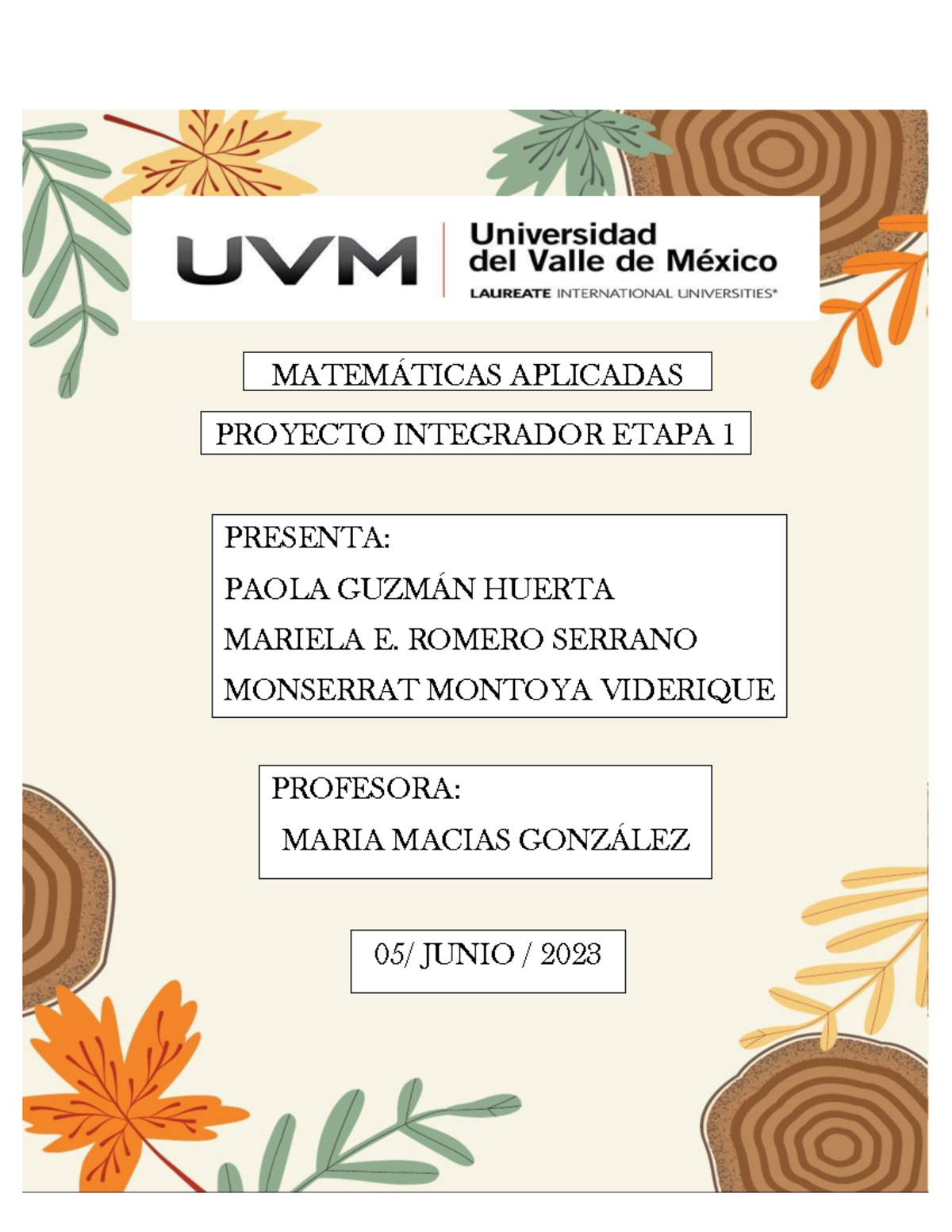 Proyecto Integrador Etapa 1. Matemáticas Aplicadas - PROYECTO INTEGRADOR ETAPA 1 1 MATEMÁTICAS ...