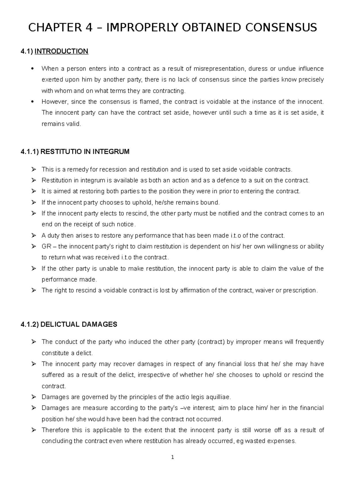 Chapter 4 - improperly obtained consent - CHAPTER 4 IMPROPERLY OBTAINED ...