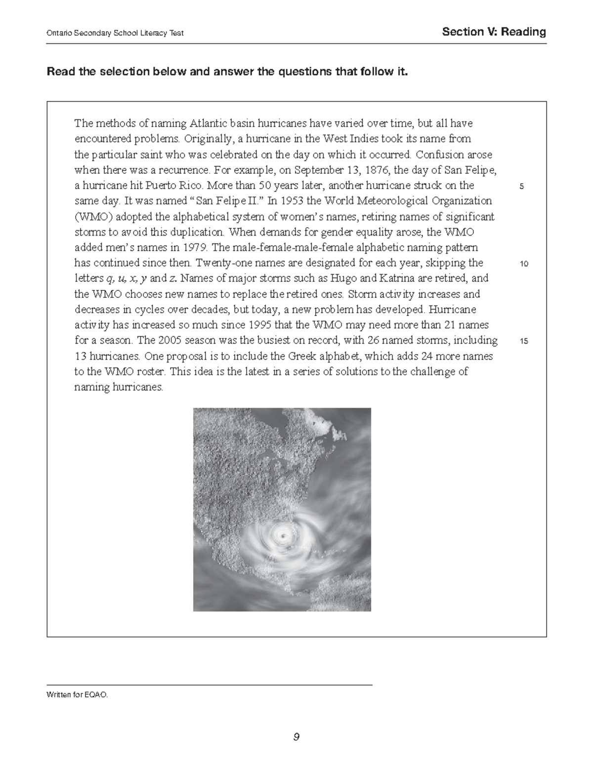 Hurricane LMS answer key - 9 Written for EQAO. The methods of naming ...