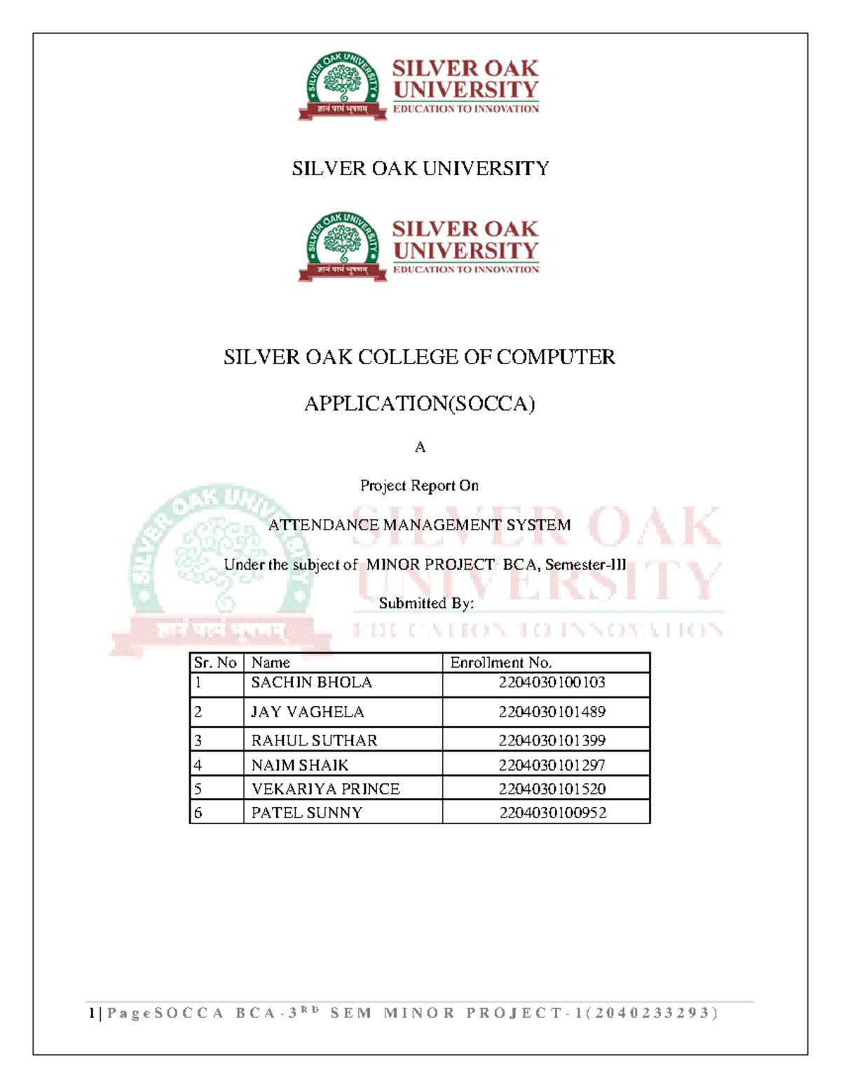 Certificate - SILVER OAK UNIVERSITY SILVER OAK COLLEGE OF COMPUTER ...