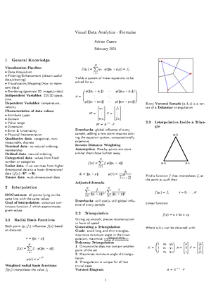 Visual Data Analytics Notes-17-24 - TUM - Studocu