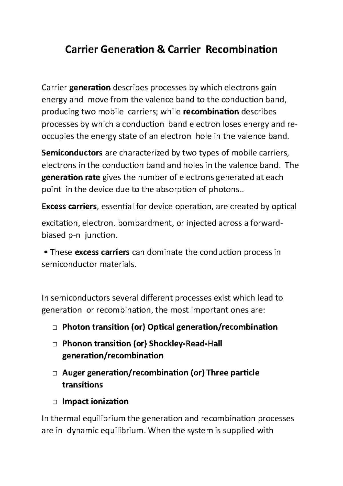 Semiconductor 10 - it includes information related to Carrier ...