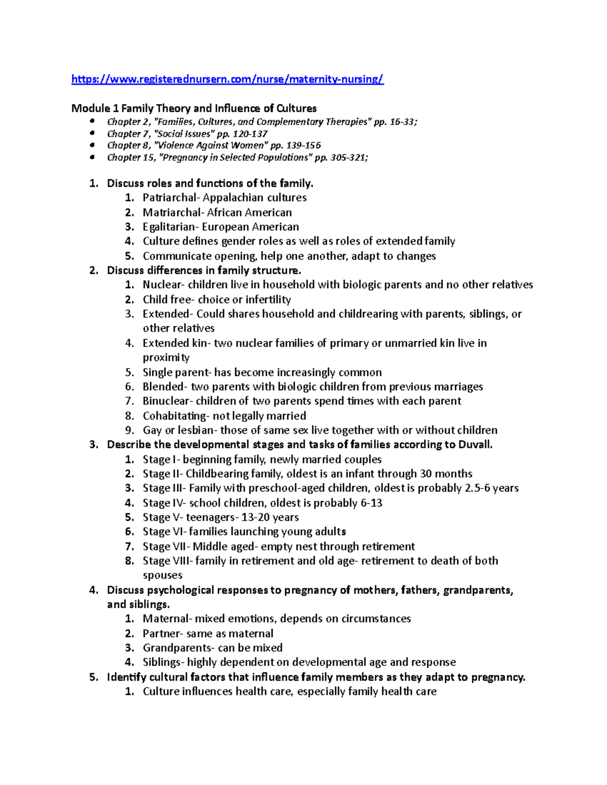 Family Focused SG 1 - registerednursern/nurse/maternity-nursing/ Module ...