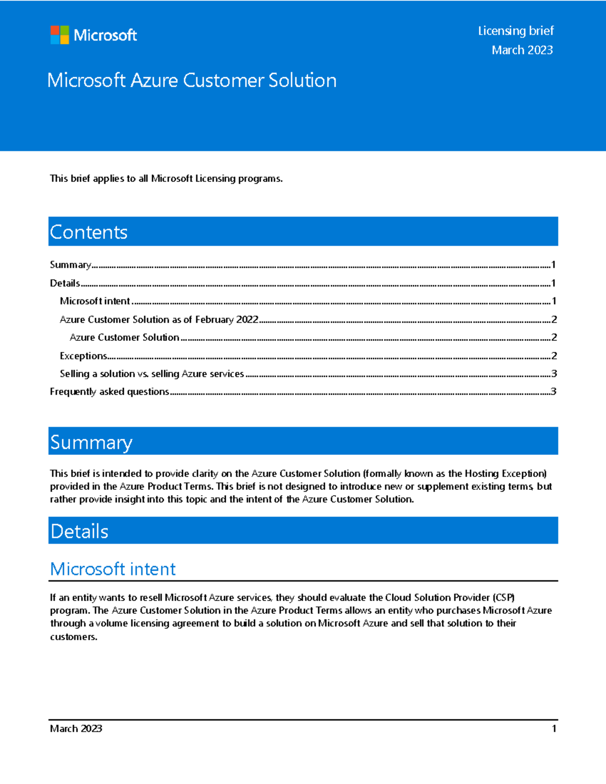 Microsoft Azure Customer Solution-VL-Brief-Mar-2023 - This brief ...