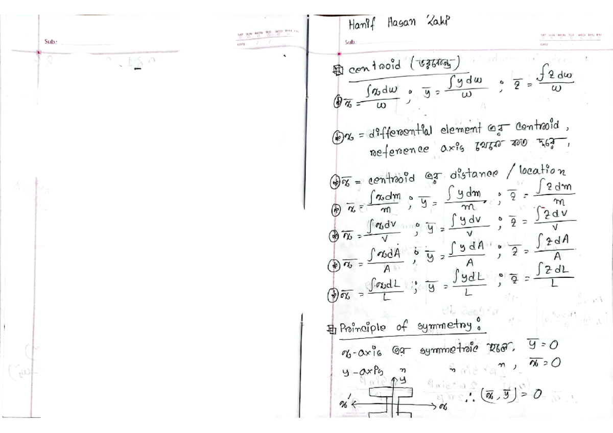 Centroid, m.i.area, m.i.mass, plane motion by HHZ - Engineering ...