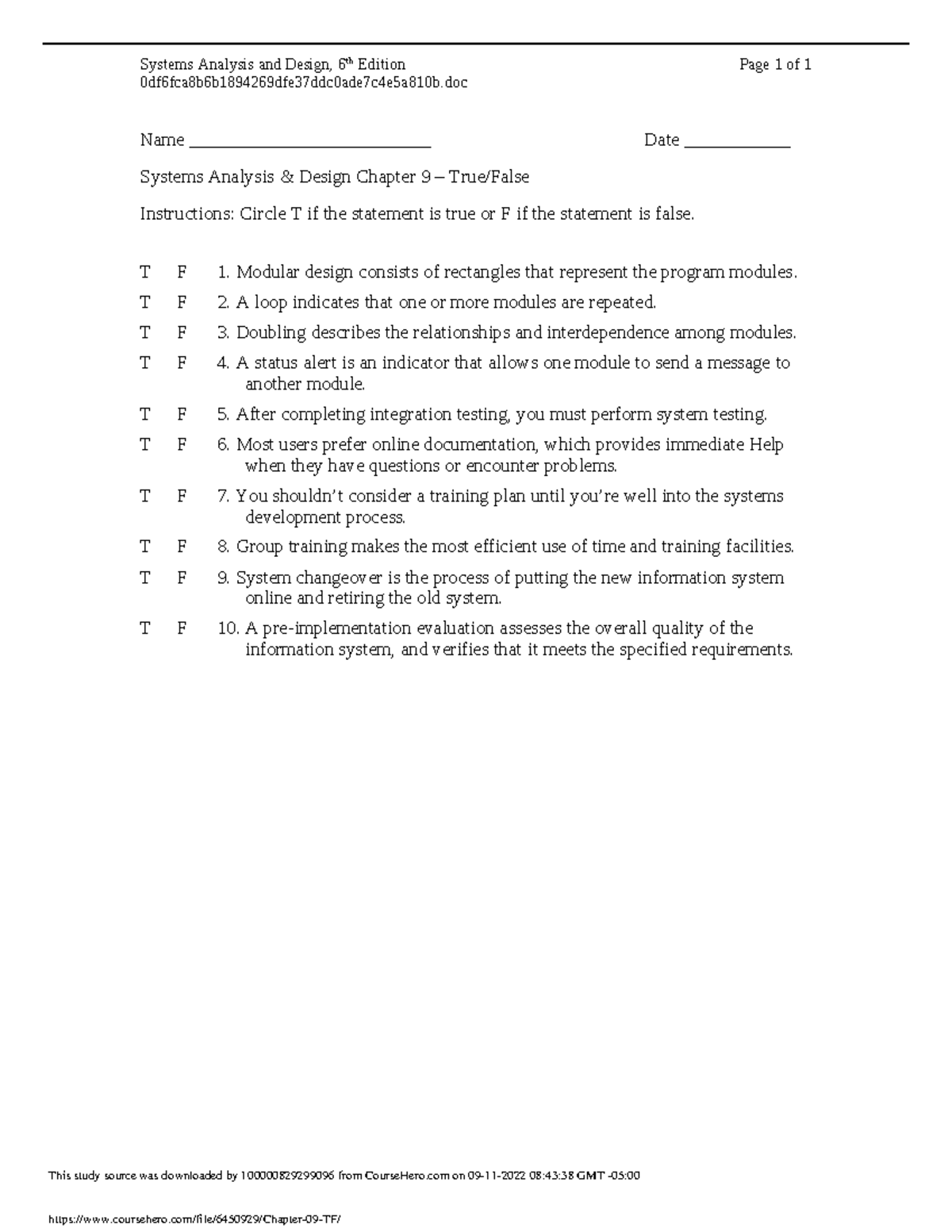Chapter 09 TF - data design - Systems Analysis and Design, 6th Edition ...