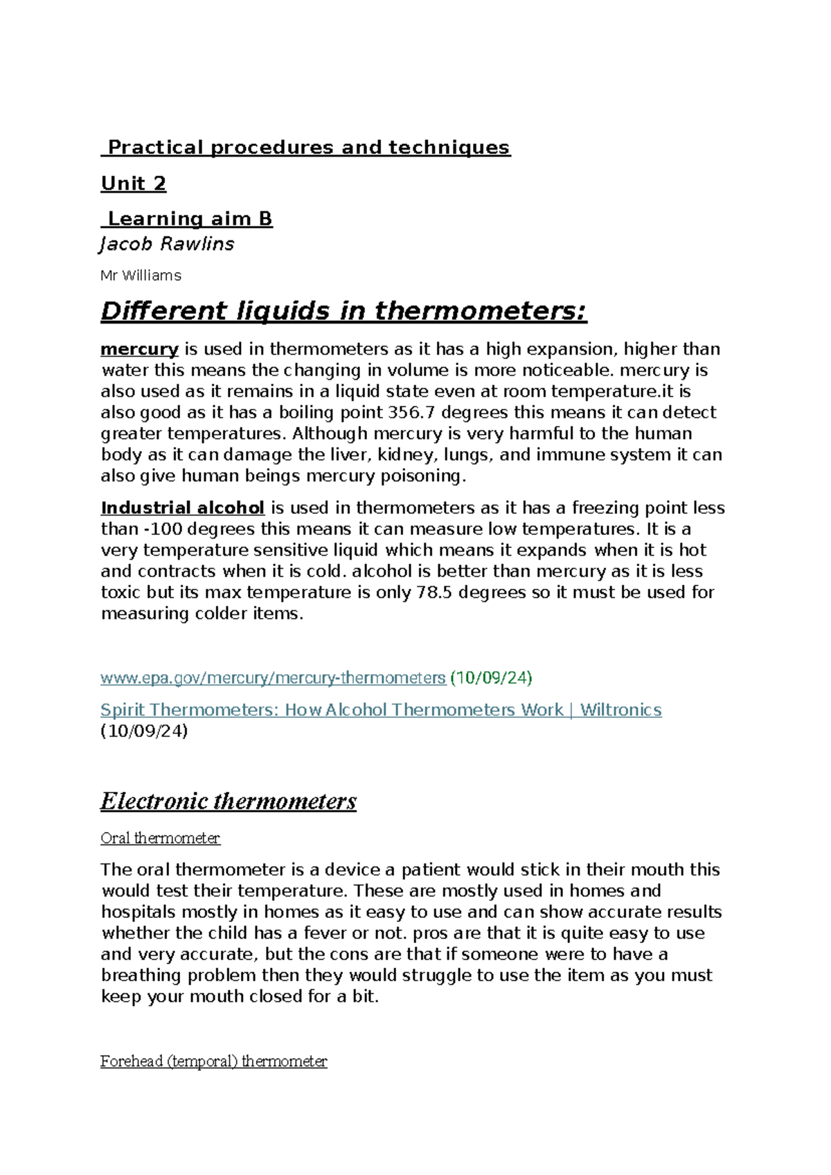 some physics course work - Practical procedures and techniques Unit 2 ...
