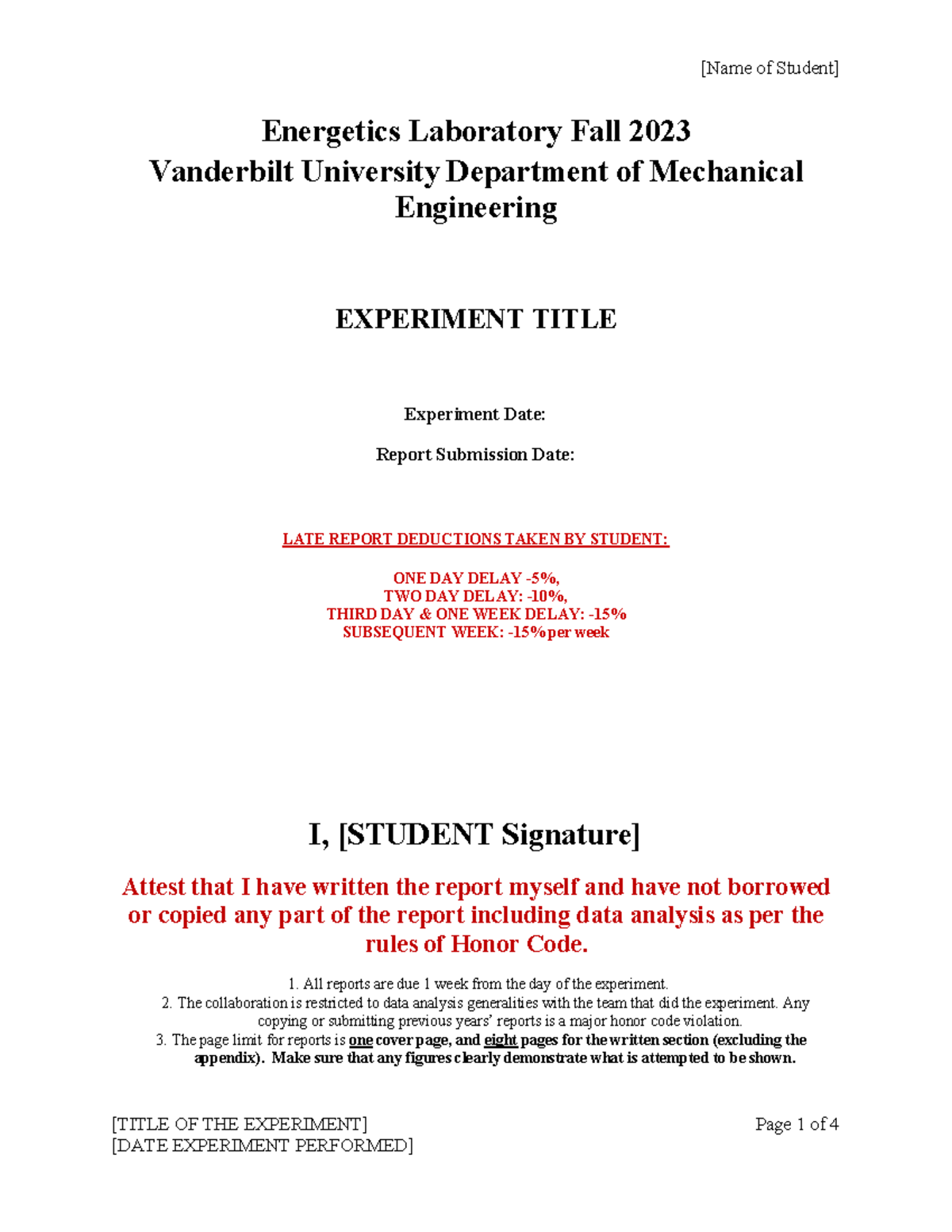 Energetics Rubric F231 - [TITLE OF THE EXPERIMENT] Page 1 of 4 ...