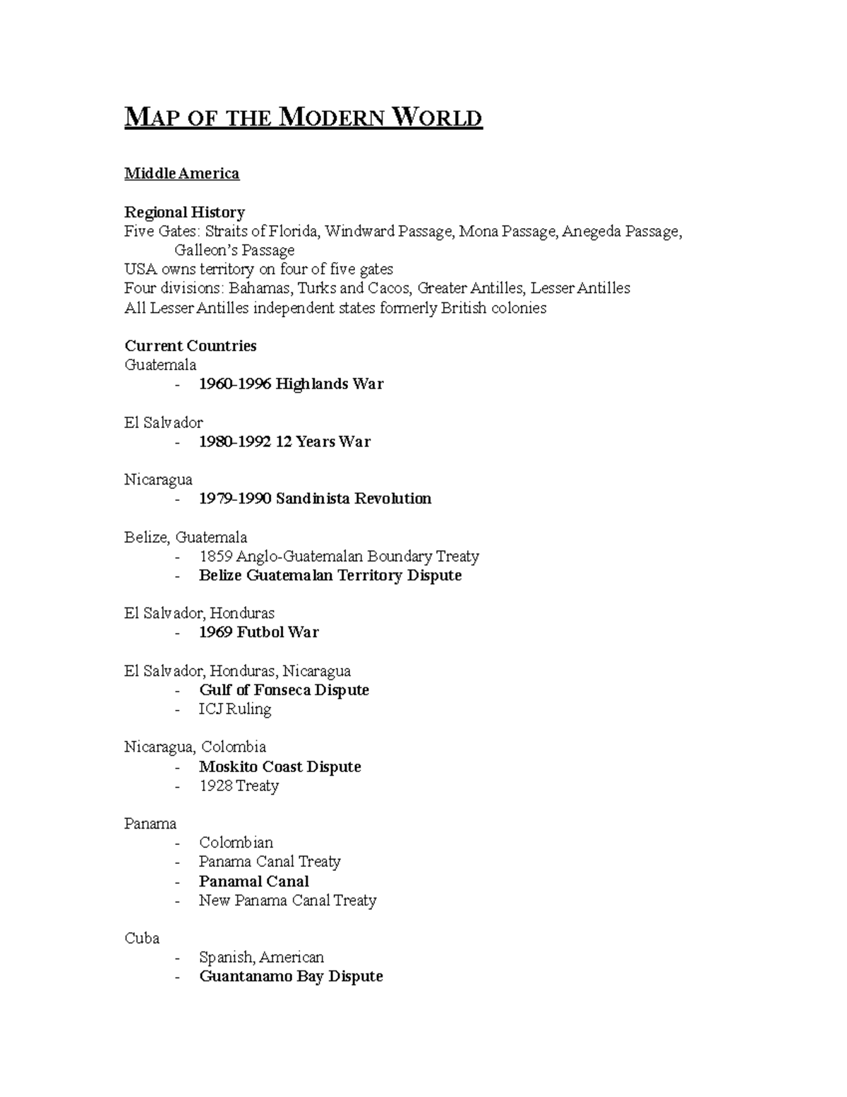Breif Histories (Map of the Modern World, GU 2006) - M AP OF THE MODERN ...